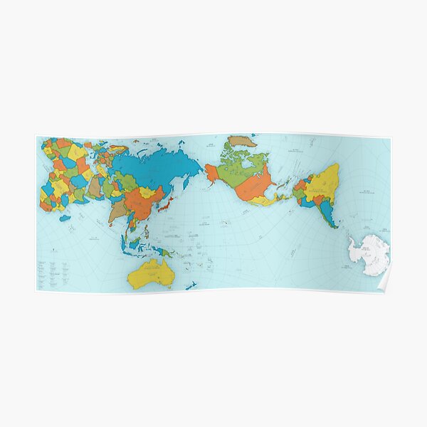 "Authagraph World Map" Poster for Sale by NaMaloomAfraad | Redbubble