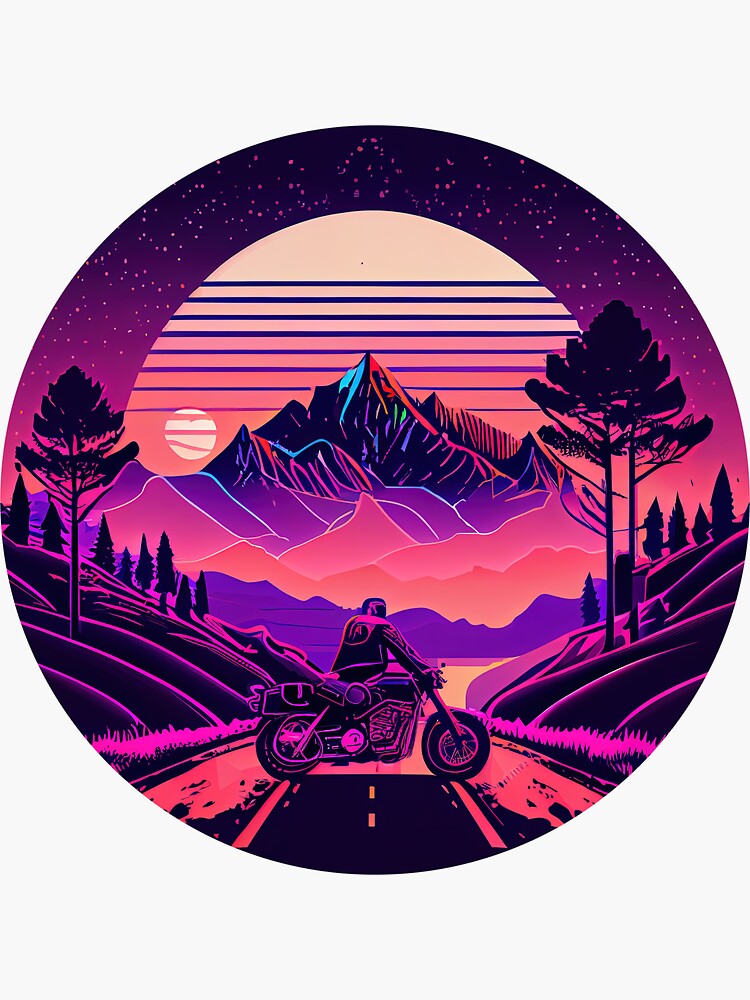 "Retrowave Synthwave 80s Design For The Eighties Music Lovers" Sticker ...