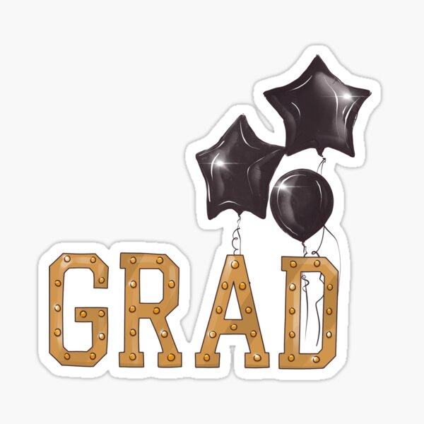"Graduation greeting balloons Class of students " Sticker for Sale by ...