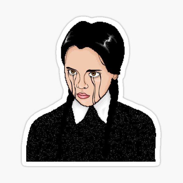 "wednesday pixel art" Sticker for Sale by Pixelart-Mary | Redbubble