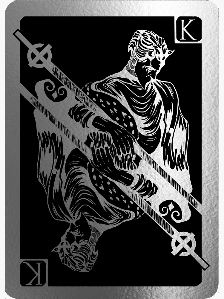 "Ghoul Card Silver" Sticker for Sale by baby-blu | Redbubble