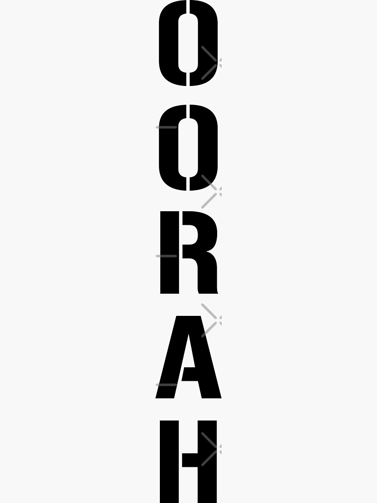 "Oorah" Sticker for Sale by AnnabelsBelongs | Redbubble