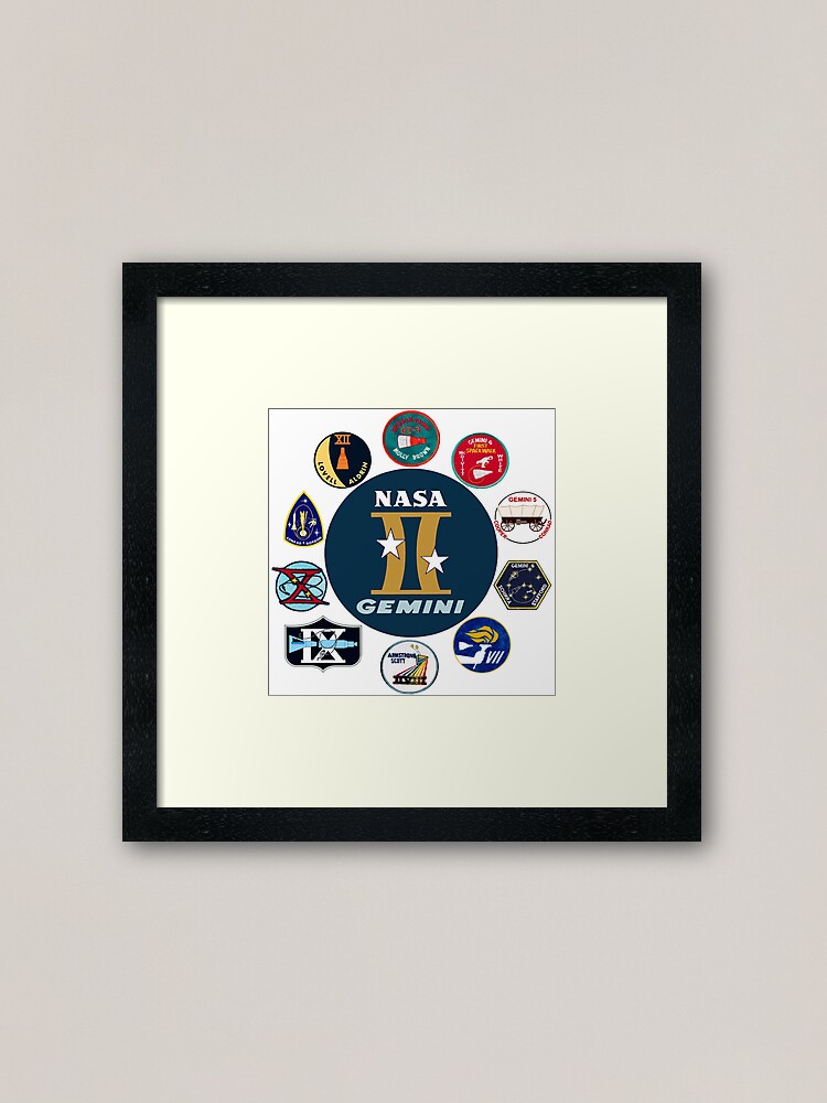 "Gemini Program Composite Logo" Framed Art Print by Spacestuffplus ...