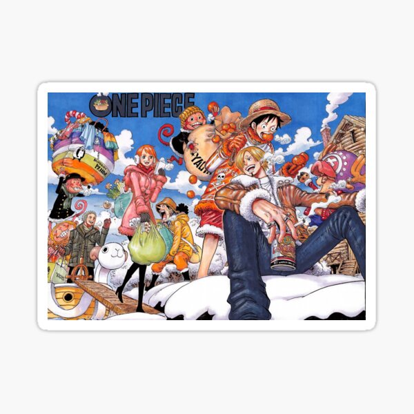 "One piece Crew Celebrating Christmas " Sticker for Sale by ...