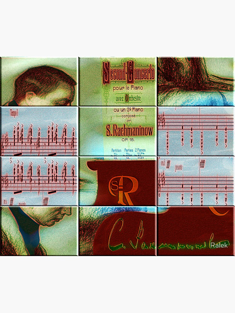 " AMAZING PAINTING ABSTRACT PORTRAIT OF SERGEI RACHMANINOFF PIANIST ...