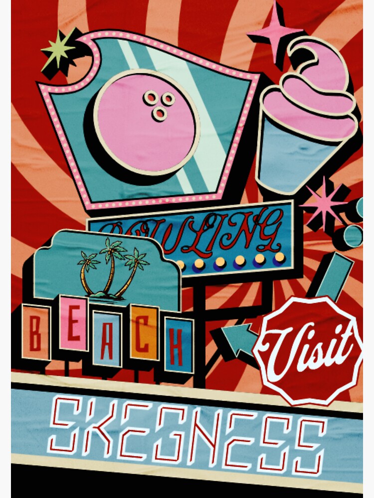 "Visit Skegness | Poster Art" Sticker for Sale by PosterPack | Redbubble