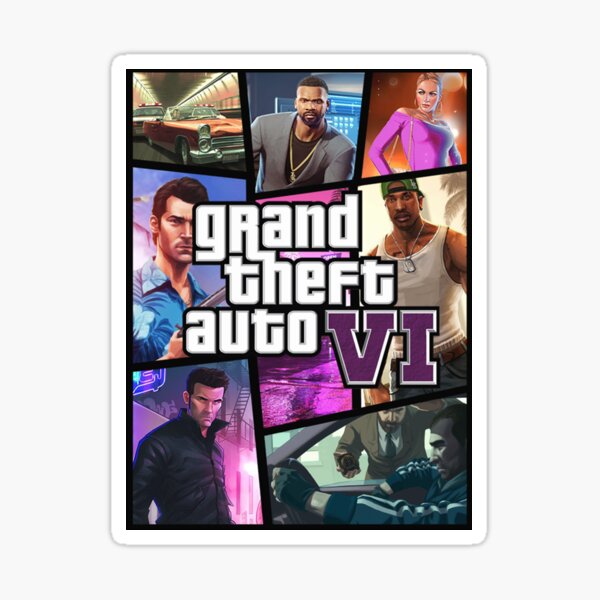 "GTA 6 poster" Sticker for Sale by clds | Redbubble