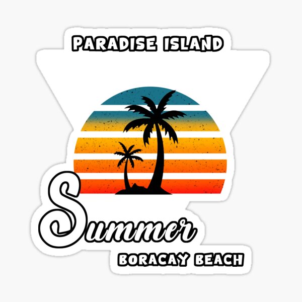 "Boracay island shirt design02" Sticker for Sale by zander25 | Redbubble