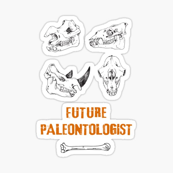 "Future Paleontologist - Dinosaurus Skulls, Skeletons" Sticker for Sale ...