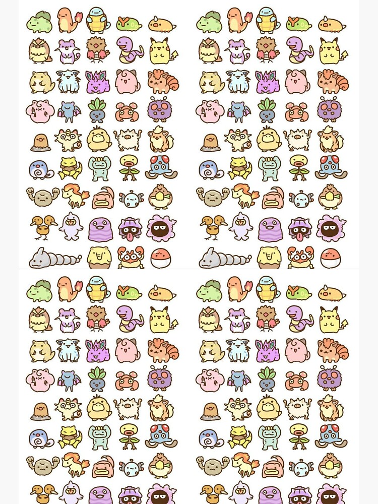 "Mini Cartoon Characters" Sticker for Sale by AI-Creation | Redbubble