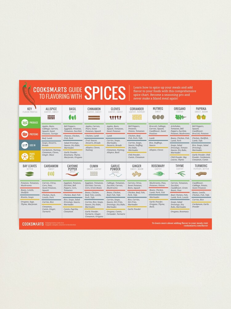 "Cook Smarts' Guide to Flavoring with Spices" Photographic Print for ...