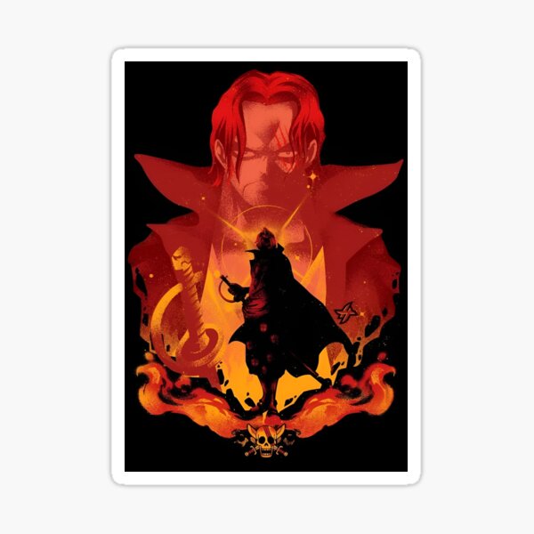"shanks one piece" Sticker for Sale by Thebestindesign | Redbubble