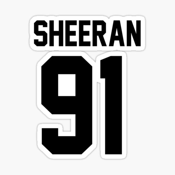 "SHEERAN 91 " Sticker for Sale by PeacutKiddyshop | Redbubble