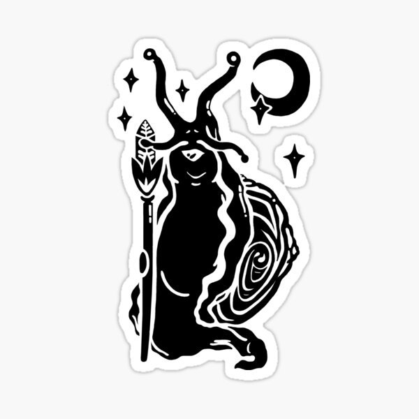 "The Snizard (Snail Wizard)" Sticker for Sale by Soaked-N-Bleach ...