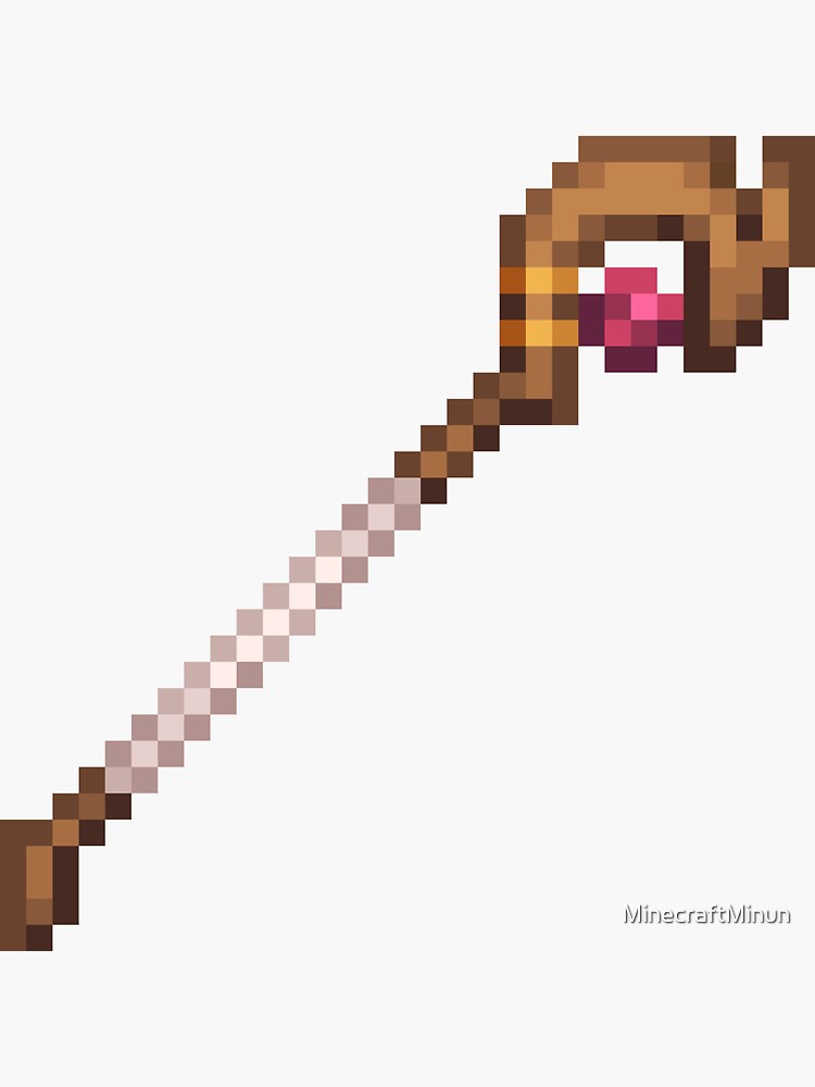 "Staff of Explosion - Pixel Art" Sticker for Sale by MinecraftMinun ...