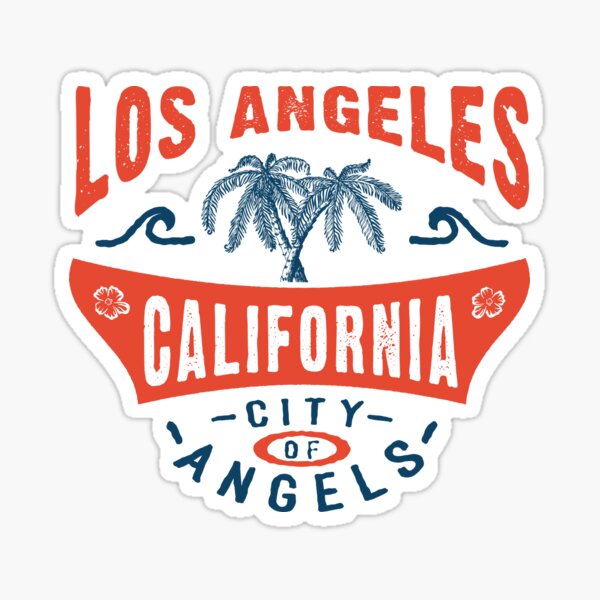 "Los Angeles California City Of Angels" Sticker for Sale by ...
