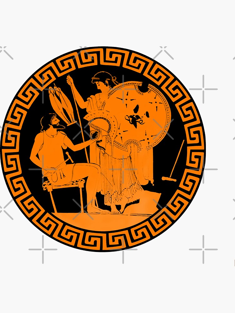 "Hephaestus with Achilles armour and Thetis" Sticker for Sale by ...