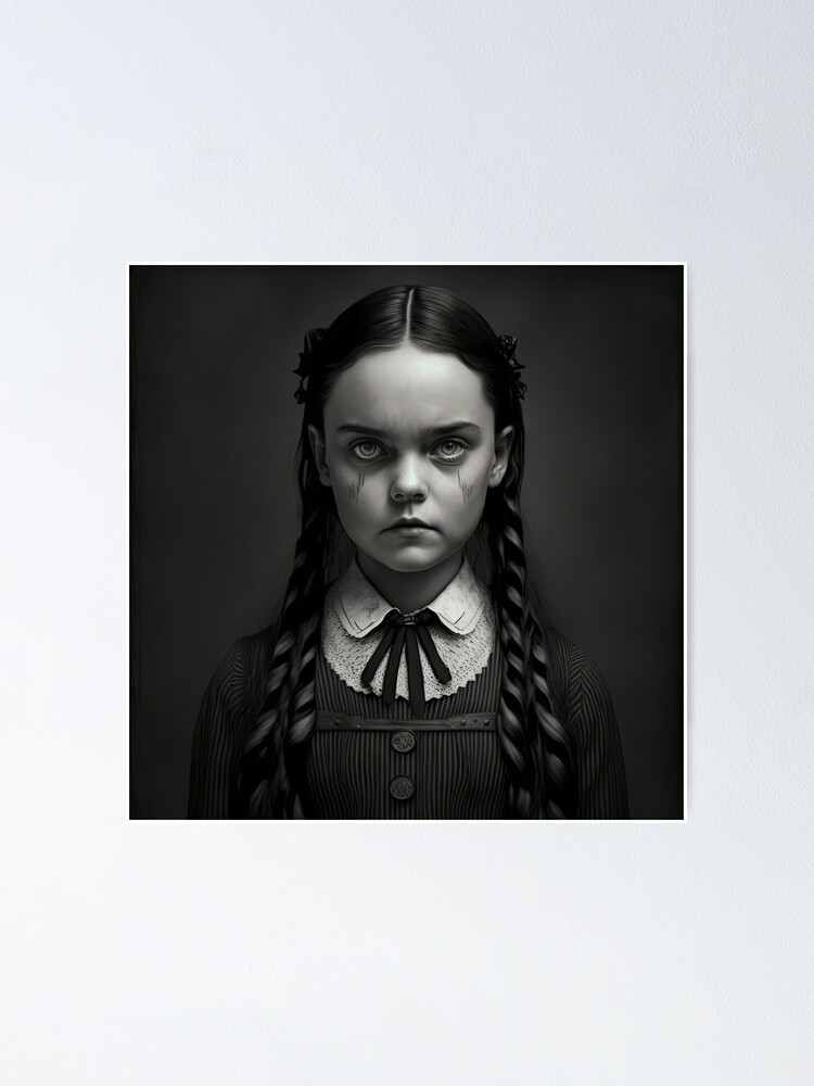 "wednesday addams horror" Poster for Sale by HeleneDParis | Redbubble