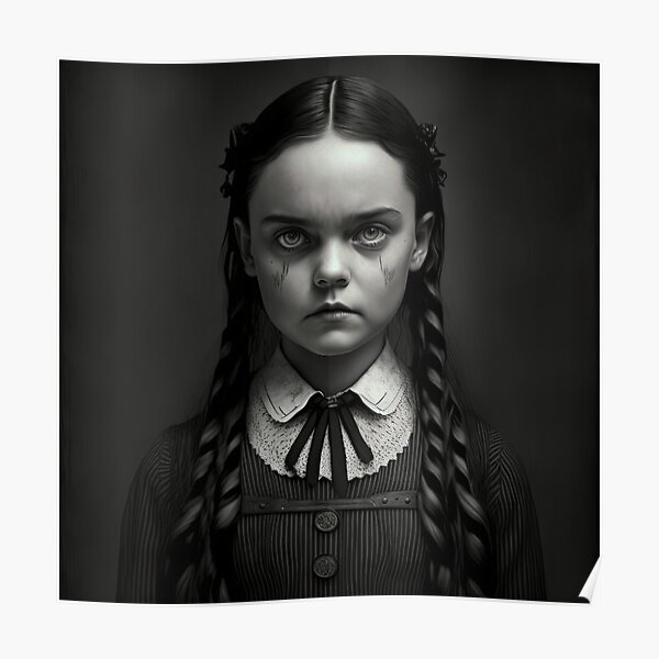 "wednesday addams horror" Poster for Sale by HeleneDParis | Redbubble