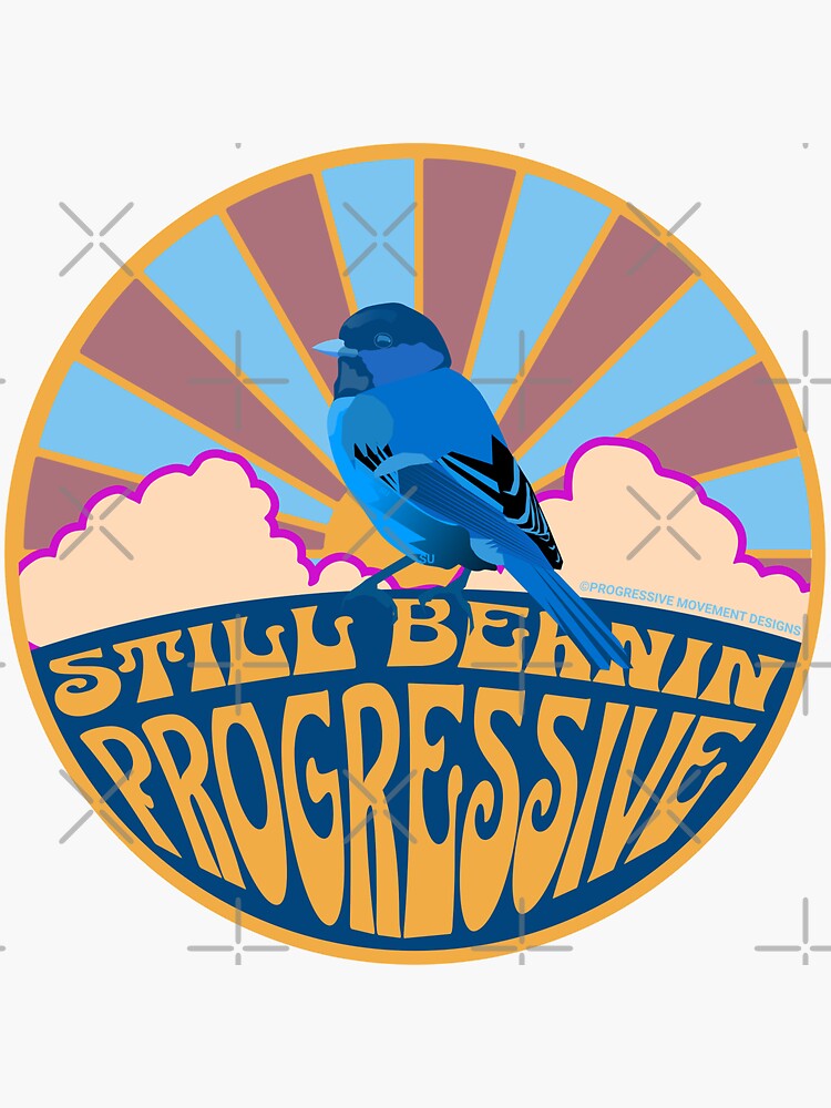 "PMD00124 Progressive Movement Designs Sunrise Still Bernin blue bird ...