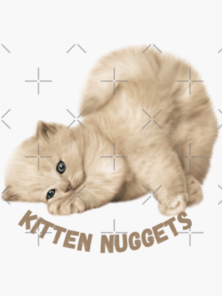 " kitten nuggets art." Sticker for Sale by MoliARTZ | Redbubble