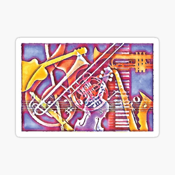 "instruments" Sticker for Sale by piesdesignart | Redbubble