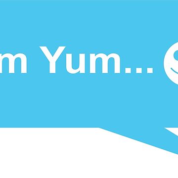 "yum yum text massage design sticker " Sticker for Sale by sticker ...