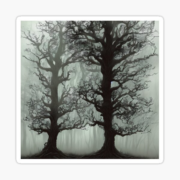 "Evil Tree Art" Sticker for Sale by Planetporridge | Redbubble