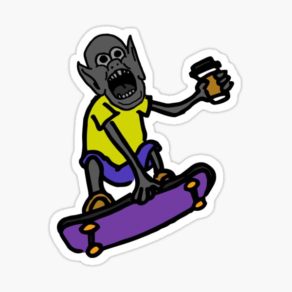 "Bat Skater Boy" Sticker for Sale by NickacanDesigns | Redbubble