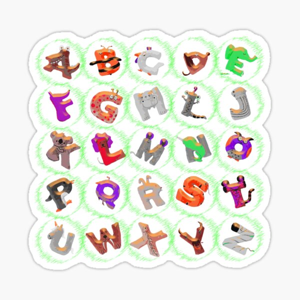 "Alphabet Lore Friends" Sticker for Sale by santorare | Redbubble