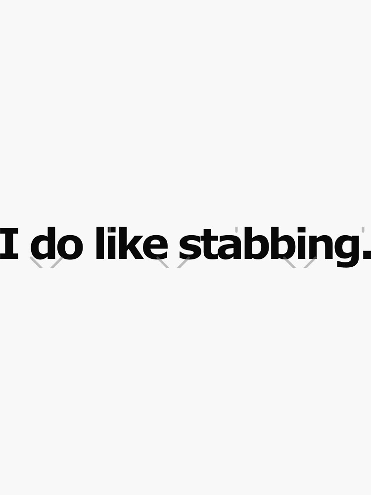 "I do like stabbing quote Wednesday Addams " Sticker for Sale by ...