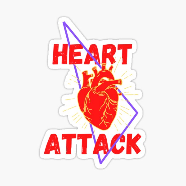 "Heart attack" Sticker for Sale by K-CREATE | Redbubble
