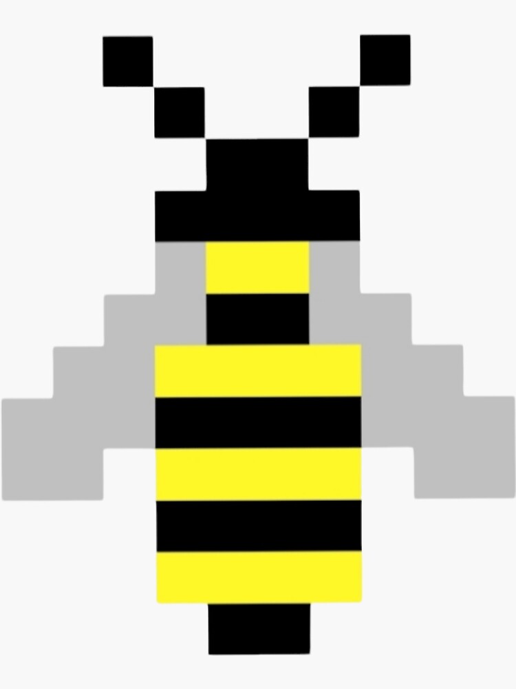 " Pixel art bee" Sticker for Sale by Gala-life1 | Redbubble