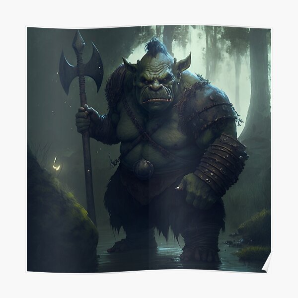 "Ai Generated Art - Fantasy Ogre" Poster for Sale by BogoAi | Redbubble