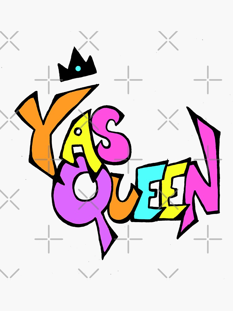 "Legends Vintage Yas Queen Awesome Great Broad City Amazing" Sticker ...