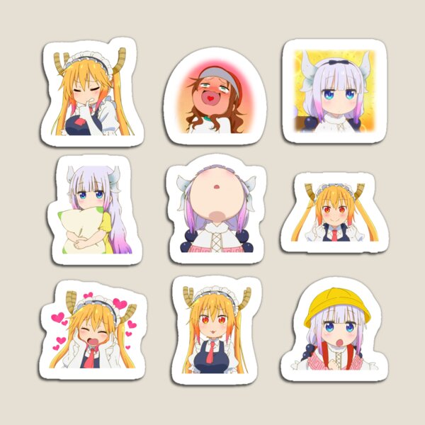 "[ 9 SET ] Miss Kobayashi's Dragon Maid Sticker Pack" Magnet for Sale ...