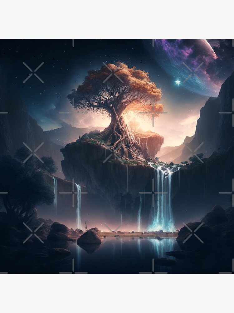 Ai Generated Art - Celestial Tree Premium Matte Vertical Poster sold by ...
