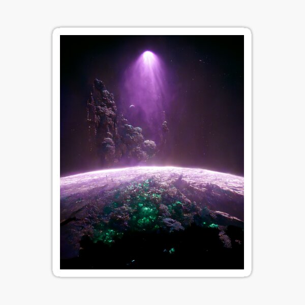 "First Contact #5" Sticker for Sale by a-isaac-art | Redbubble