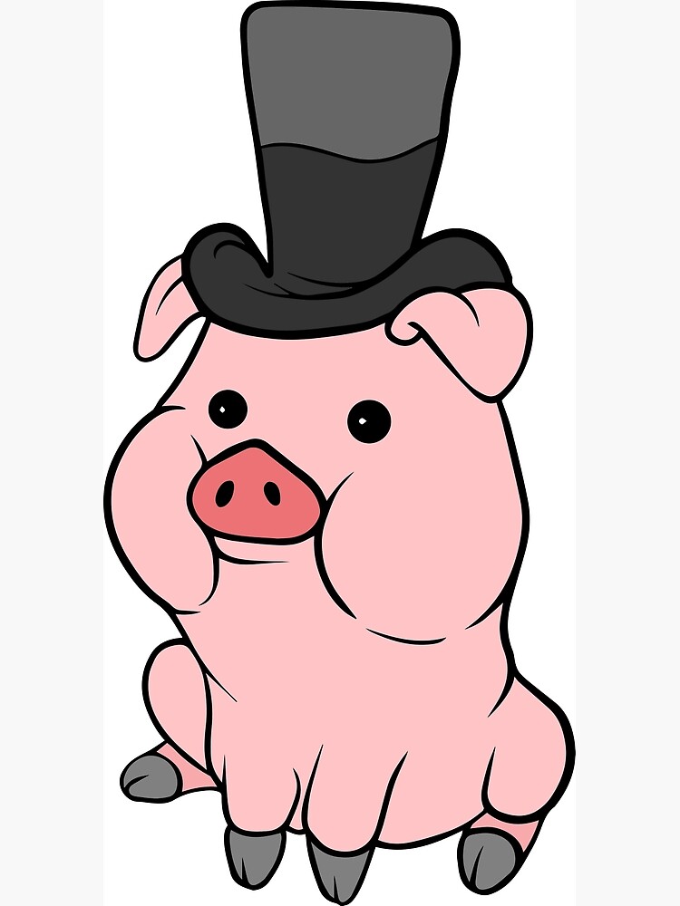 "Pig In A Top Hat" Poster for Sale by SpotWarehouse | Redbubble