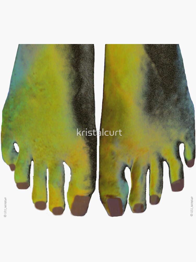 "Ugly Monster Feet" Sticker for Sale by kristalcurt | Redbubble