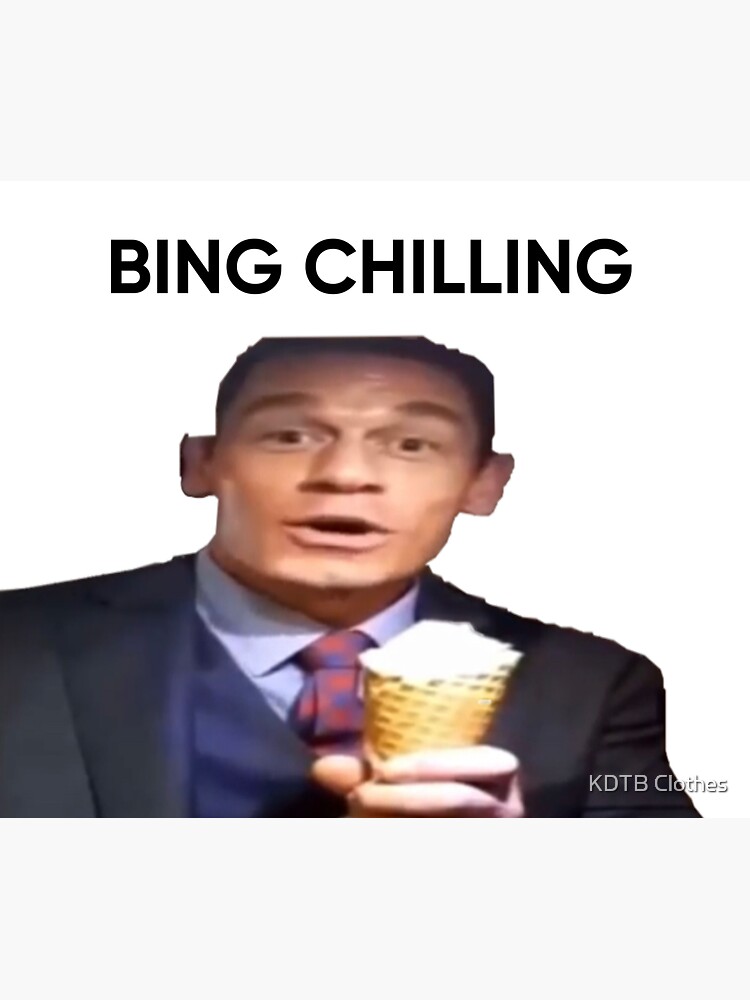 "BING CHILLING" Sticker for Sale by ggalko1 | Redbubble