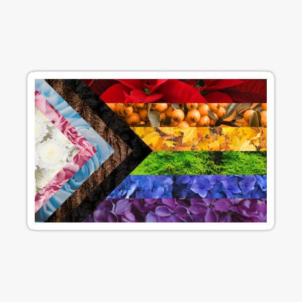 "Nature LGBTQ Rainbow Progress Pride Flag" Sticker for Sale by ...