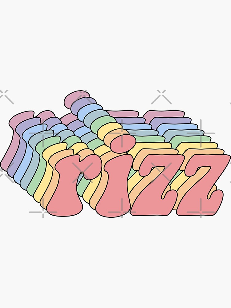 "W Rizz Pastel Retro" Sticker for Sale by Daytone | Redbubble