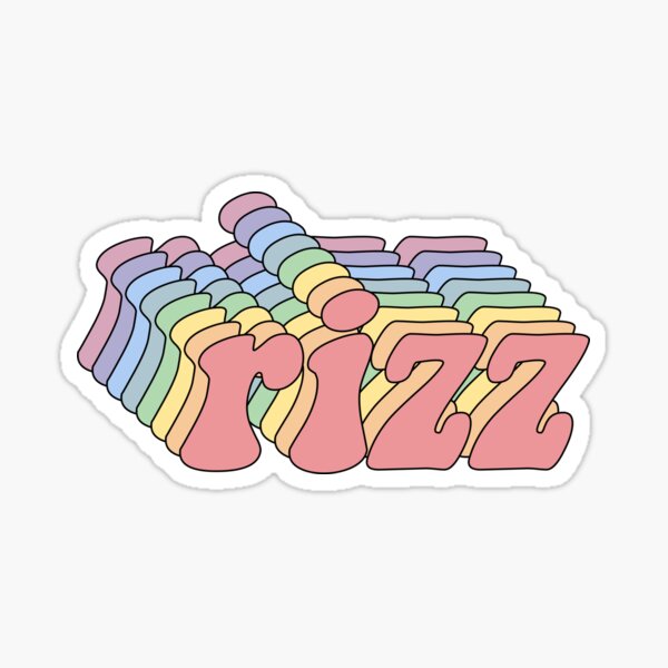 "W Rizz Pastel Retro" Sticker for Sale by Daytone | Redbubble