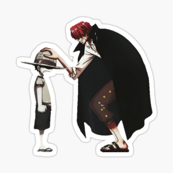 "one piece monkey d. luffy and shanks" Sticker for Sale by Ahmed1580 ...