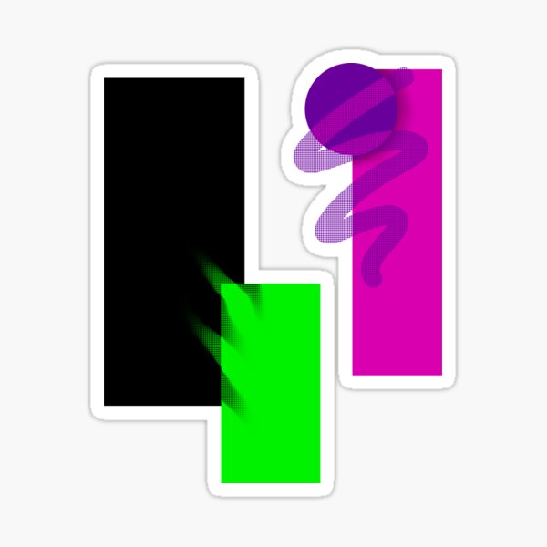 "Graphic Block Art " Sticker for Sale by sleepyb-designs | Redbubble