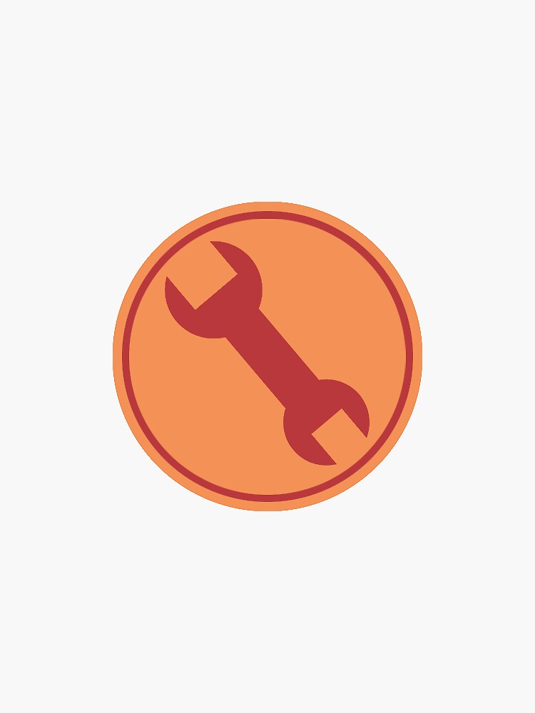 "TF2 RED Engineer Emblem" Sticker for Sale by psychlych | Redbubble