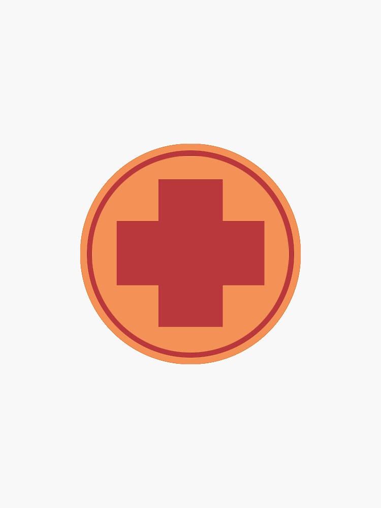 "TF2 RED Medic Emblem" Sticker for Sale by psychlych | Redbubble