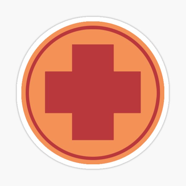 "TF2 RED Medic Emblem" Sticker for Sale by psychlych | Redbubble