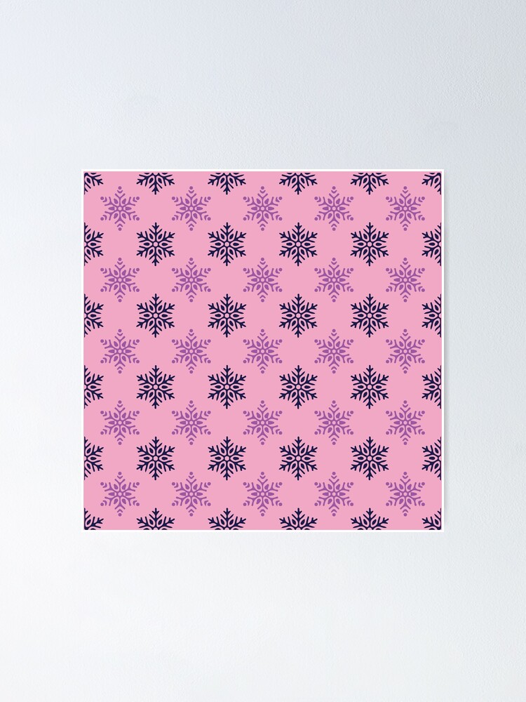 "Snow flakes in purple color" Poster for Sale by PatternsMart | Redbubble
